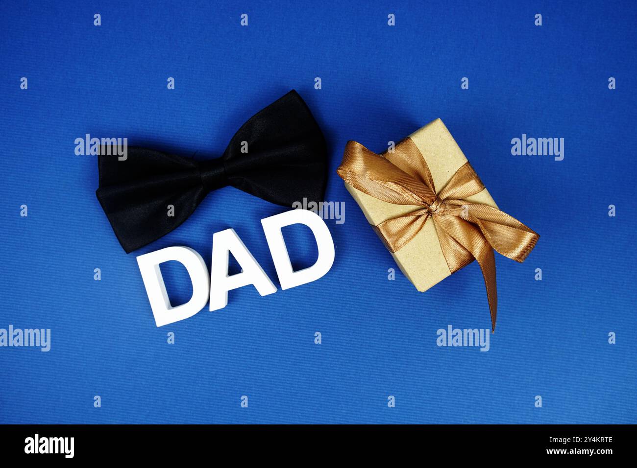 I love DAD card with bow tie and gift box Happy Father's Day concept on ...