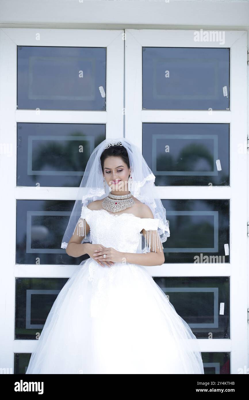 Custom Bridal Fashion Dress with Girls Stock Photo - Alamy