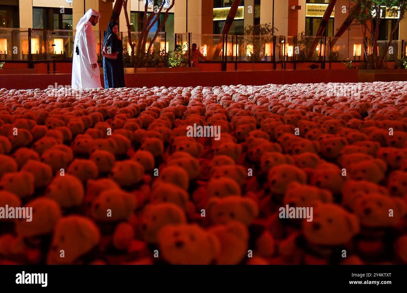 SYRIAN ARTIST BASHIR MUHAMMAD S ART INSTALLATION IN DOHA ECHO OF LOST INNOCENCE People visit the ...