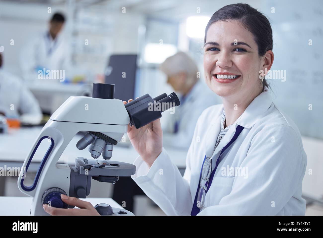 Woman scientist, portrait and medical research in chemistry lab for ...