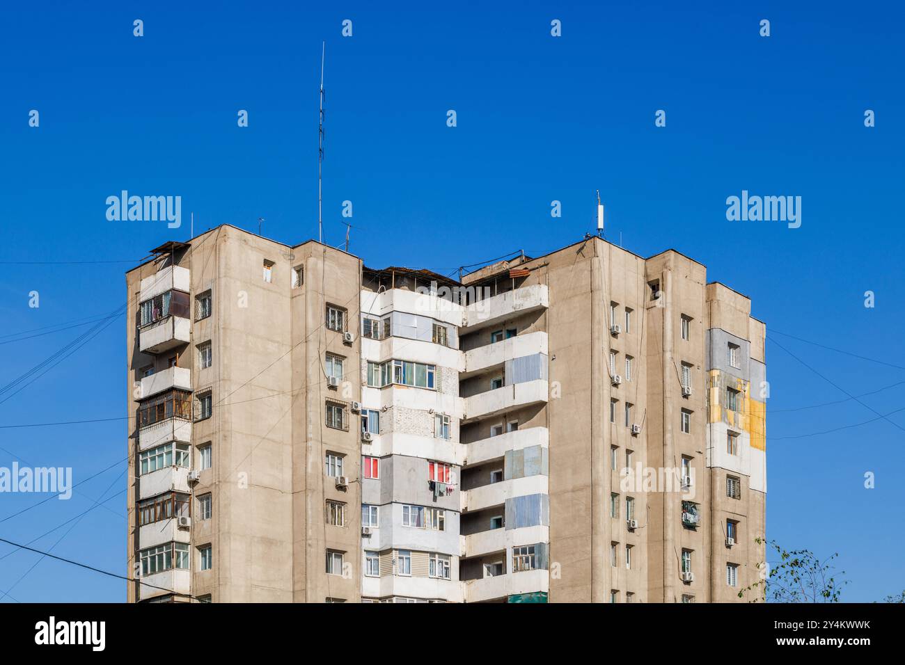 poor multistory apartment building at sunny day Stock Photo - Alamy