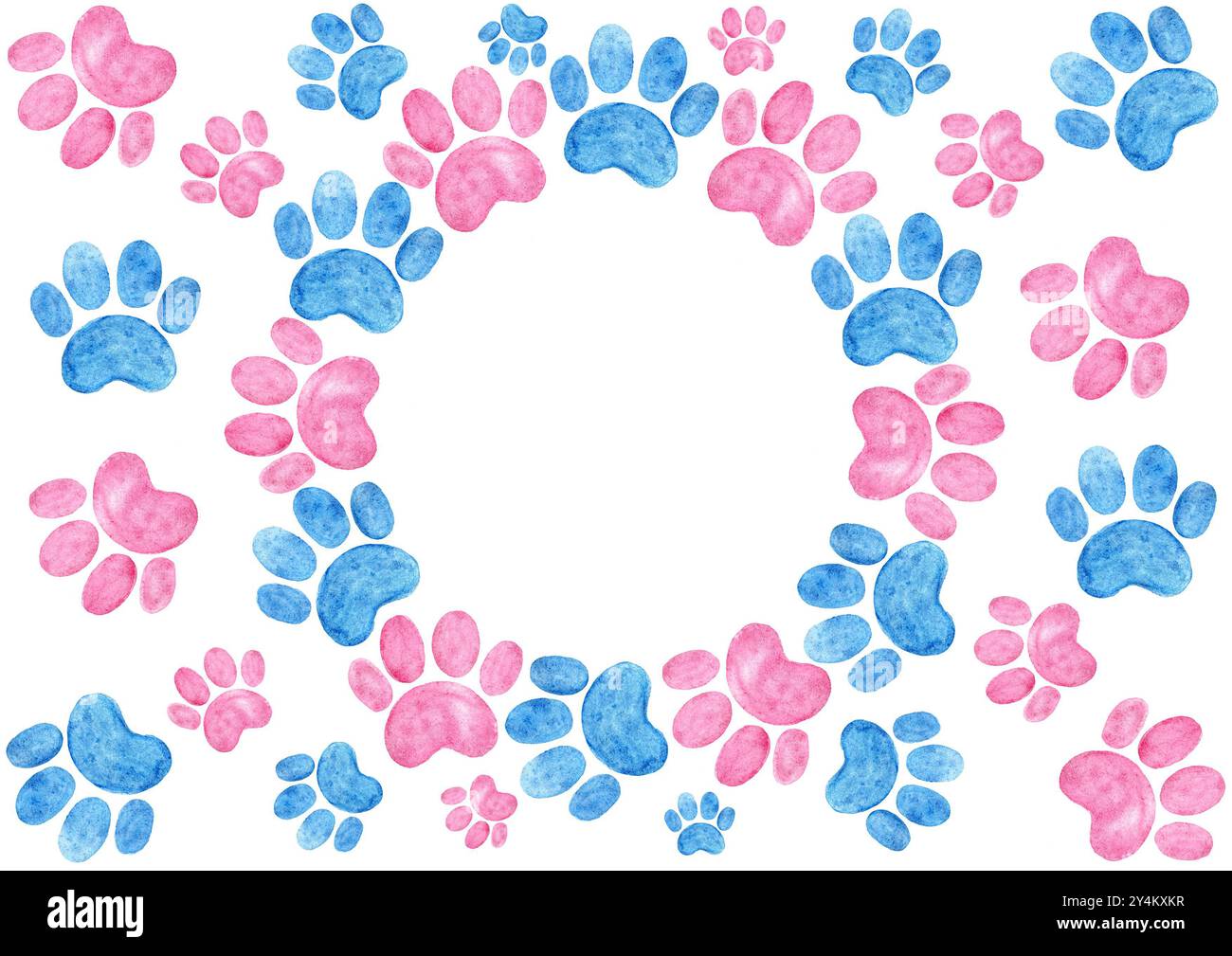 Pink Paw Print Background