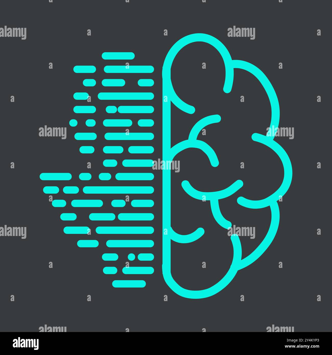 Artificial Intelligence Vector Line Icons Set. Face Recognition ...