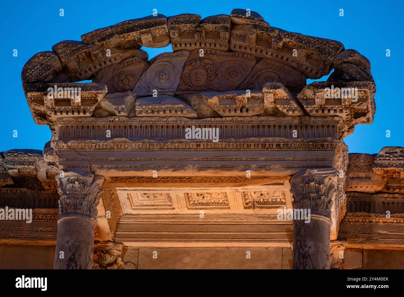 Celsus library in the Ancient City of Ephesus with its magnificent view ...