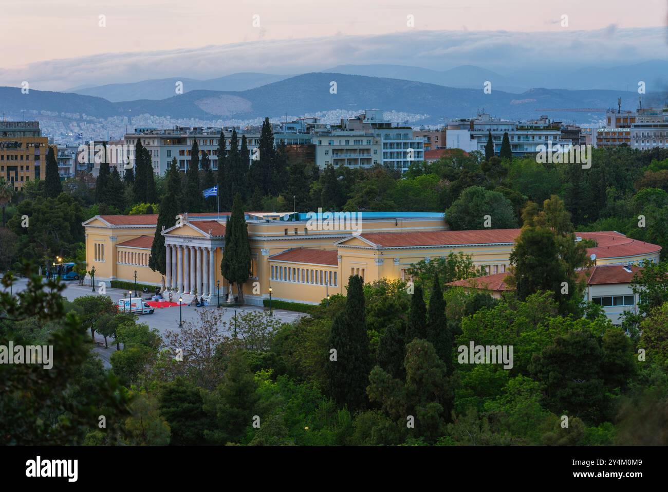 This is a view of the Zappeion, an old olympic hall and historic ...