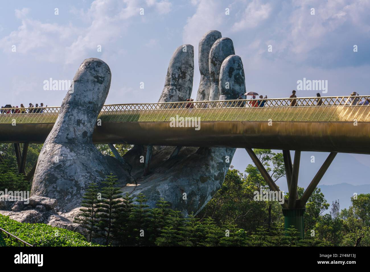 This is the Golden Bridge, also known as the Hand Bridge, a famous ...