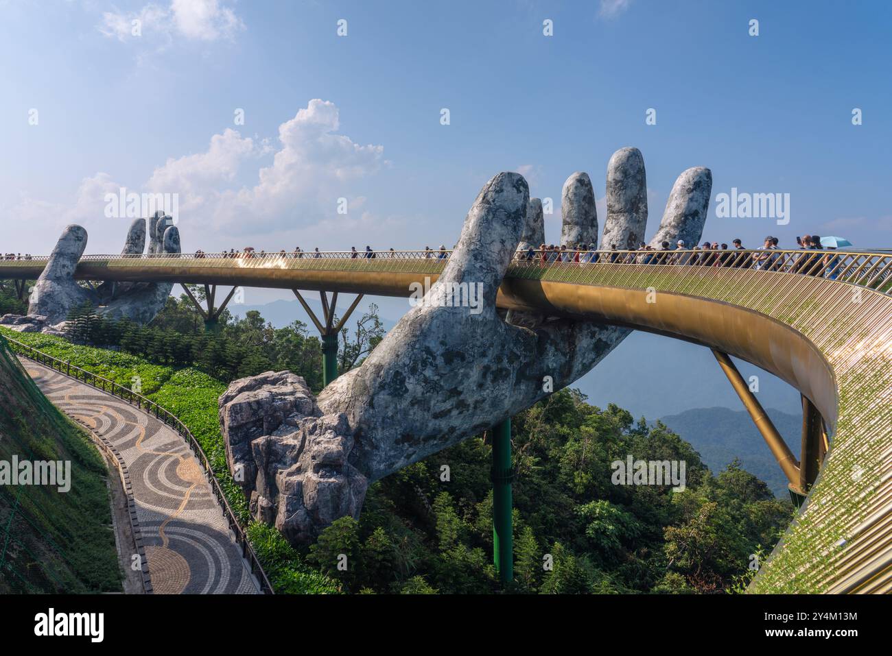 This is a view of the famous Golden Bridge which is also known as the ...