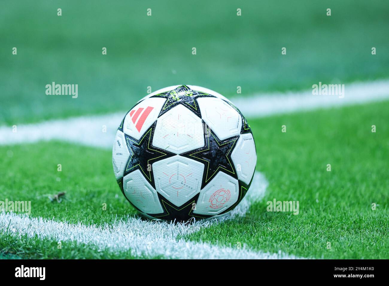 Official Adidas Champions League match ball seen during UEFA Champions ...