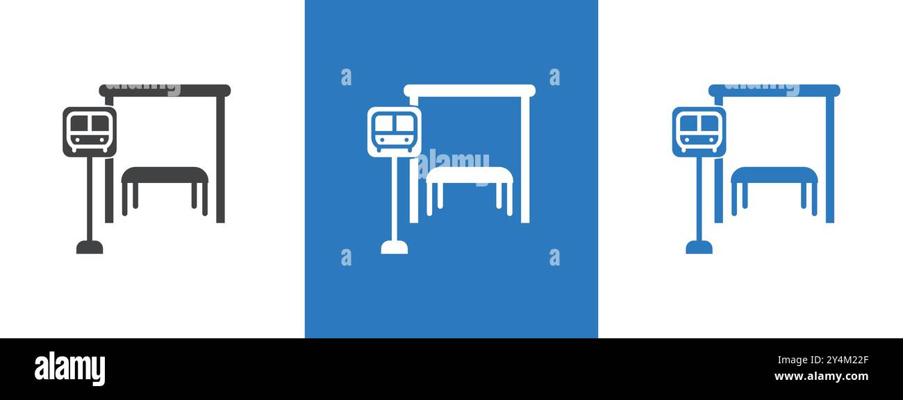 Bus on stand Stock Vector Images - Alamy