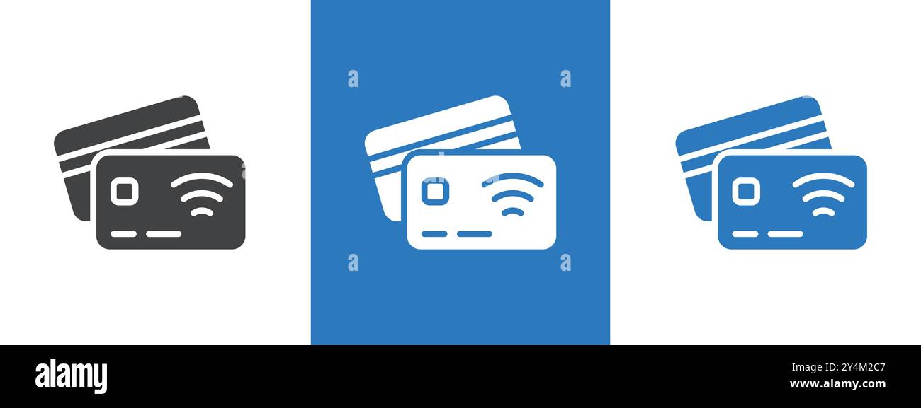 Contactless Payment icon outline collection in black and on white ...