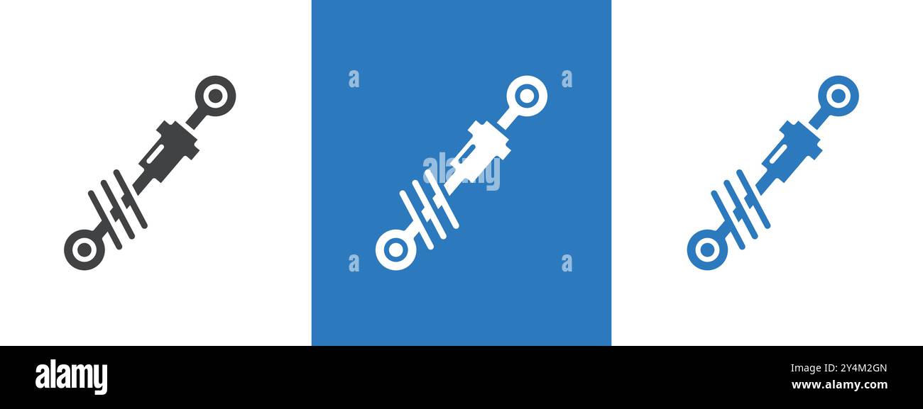 damper icon outline collection in black and on white background Stock ...