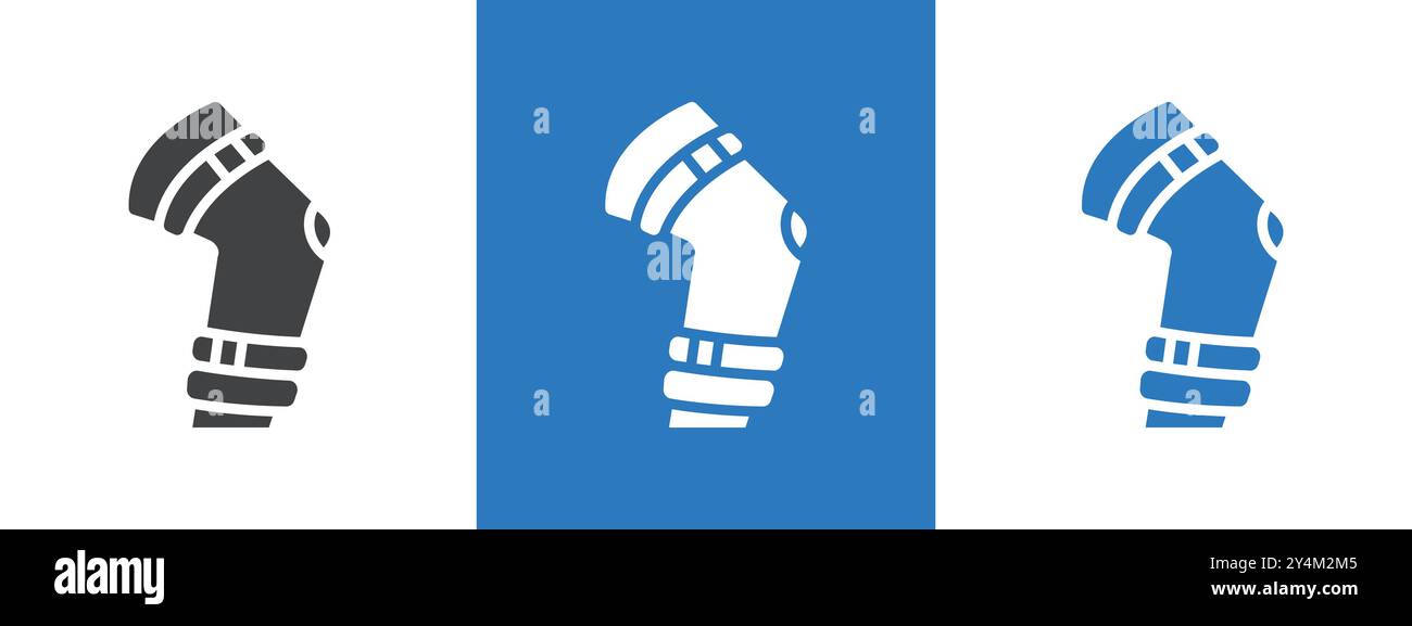 Knee Orthopedic Brace icon outline collection in black and on white ...
