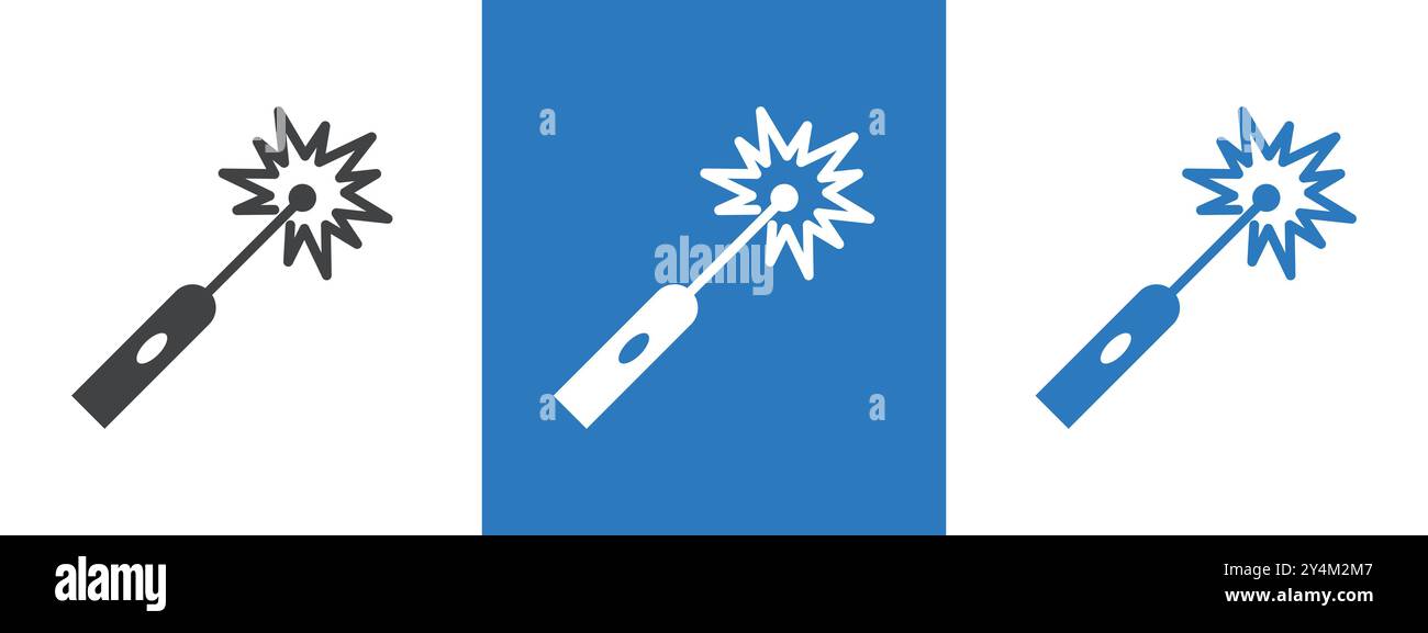 laser icon outline collection in black and on white background Stock ...
