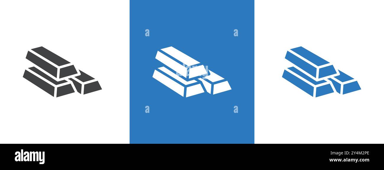 gold bars icon outline collection in black and on white background Stock Vector Image & Art - Alamy