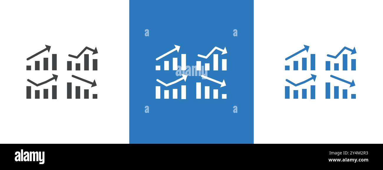 graph chart icon outline collection in black and on white background ...