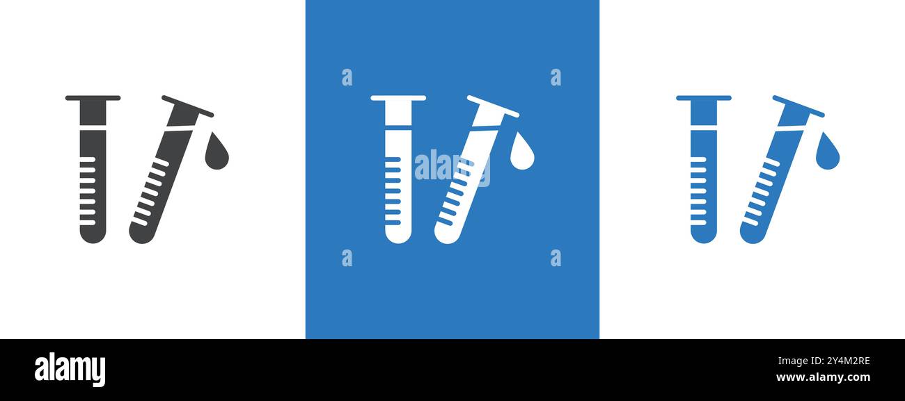 Laboratory test icon outline collection in black and on white ...