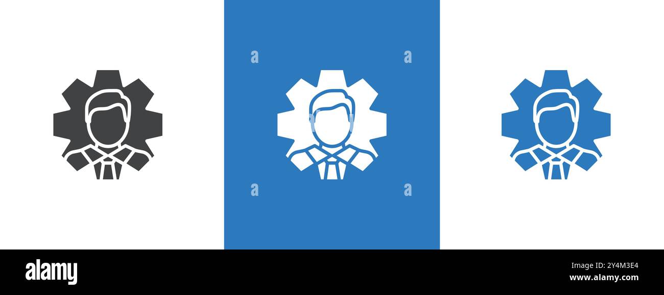 User Management Icon outline collection in black and on white ...