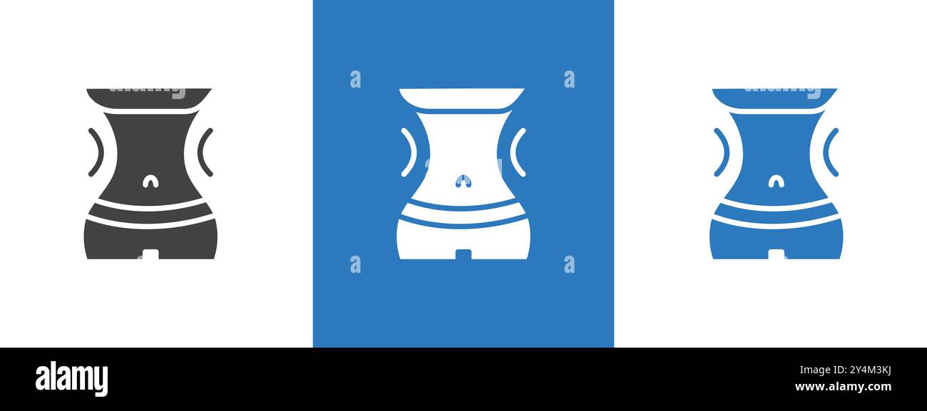 Weight loss icon outline collection in black and on white background ...