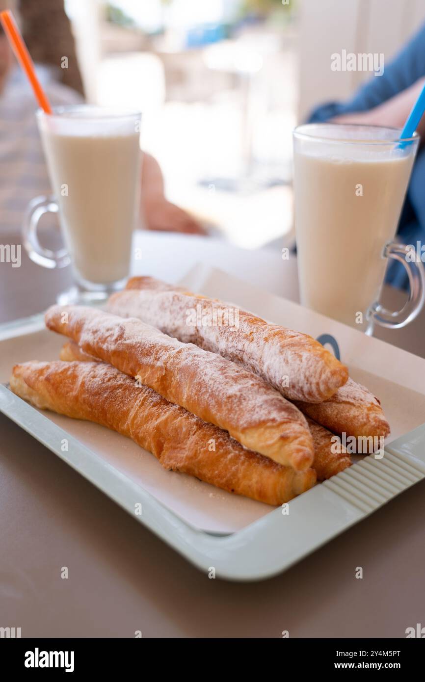 Horchata and typical fartons from Valencia, Spain Stock Photo - Alamy