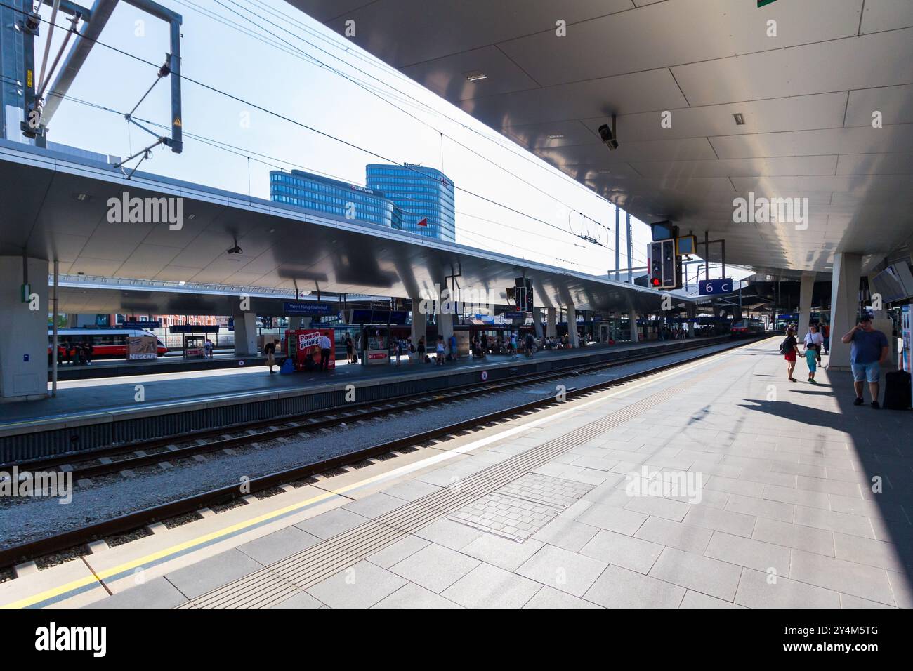 Vienna Central T Hbf (Hauptbahnhof) Railway station, Vienna, Austria ...