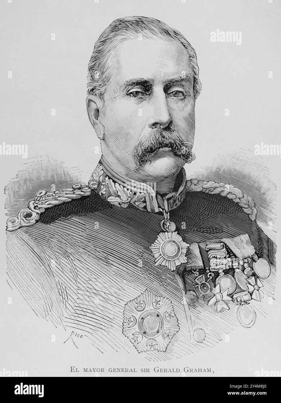 Sir Gerald Graham (1831-1899). British Lieutenant General in the Corps ...