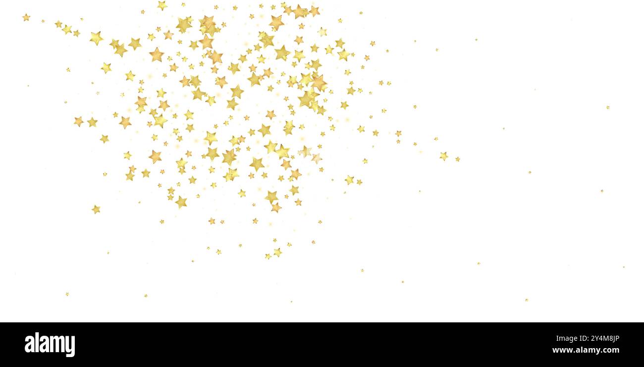 Magic stars vector overlay. Gold stars scattered around randomly ...
