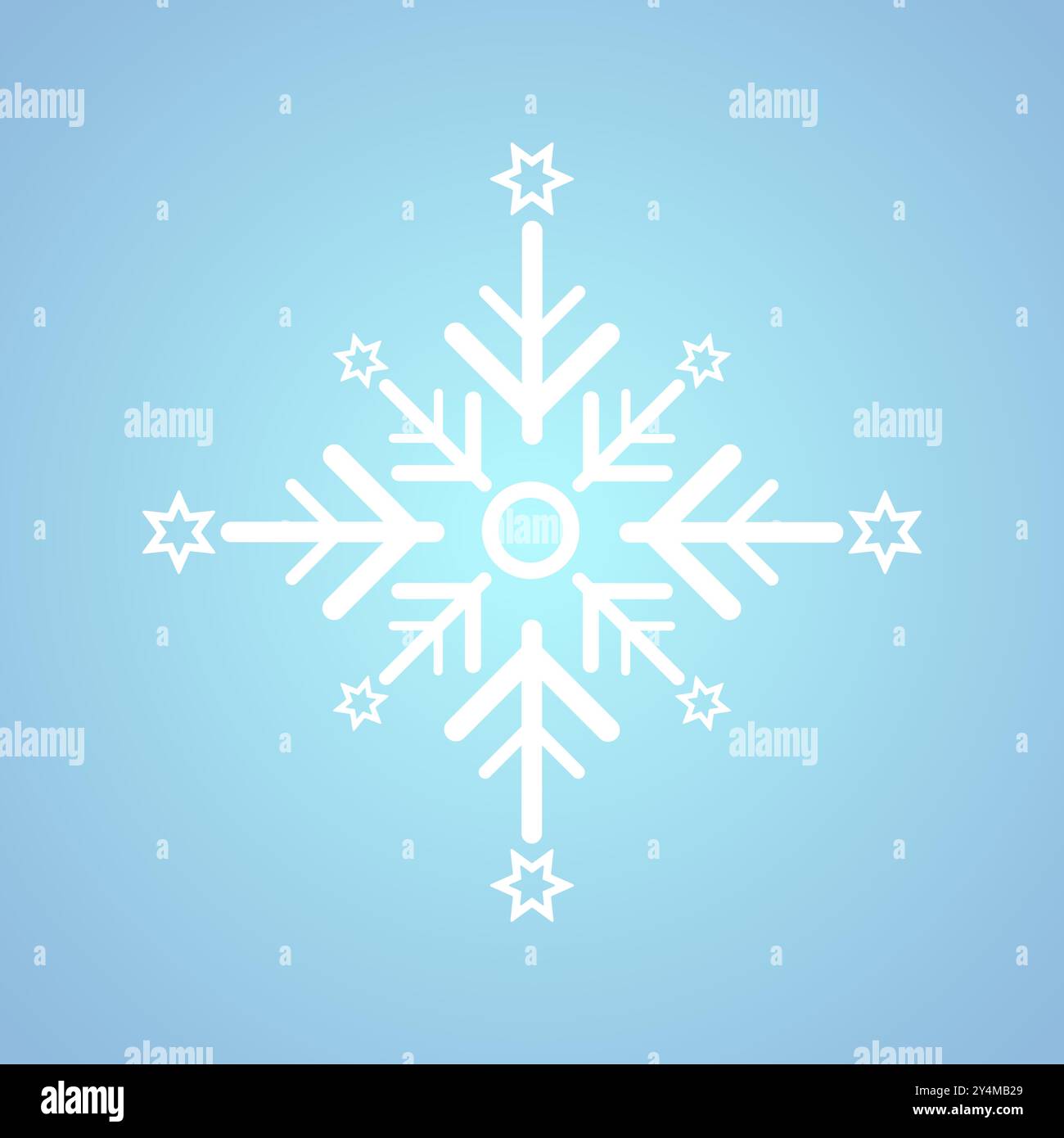 A white snowflake for winter, spring and Christmas elements on isolated ...