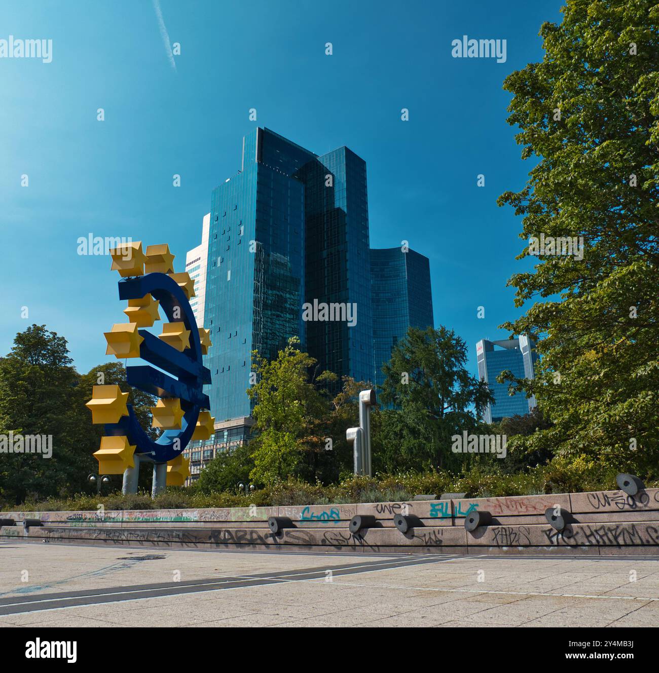 Frankfurt, Hess, Germany - 2024, July 23: the large Euro symbol in ...