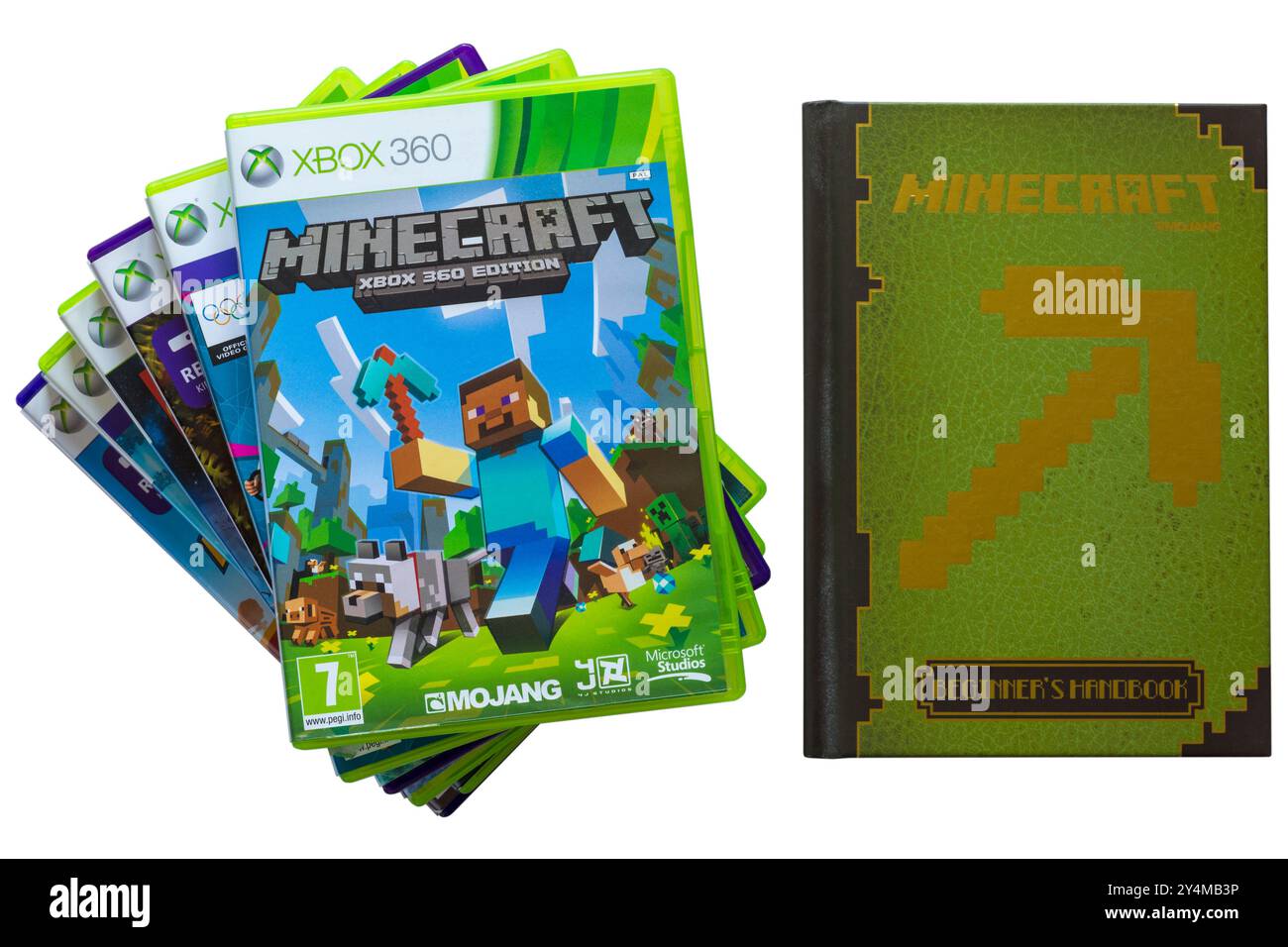 pile of Xbox 360 games with Minecraft video game on top with Minecraft ...