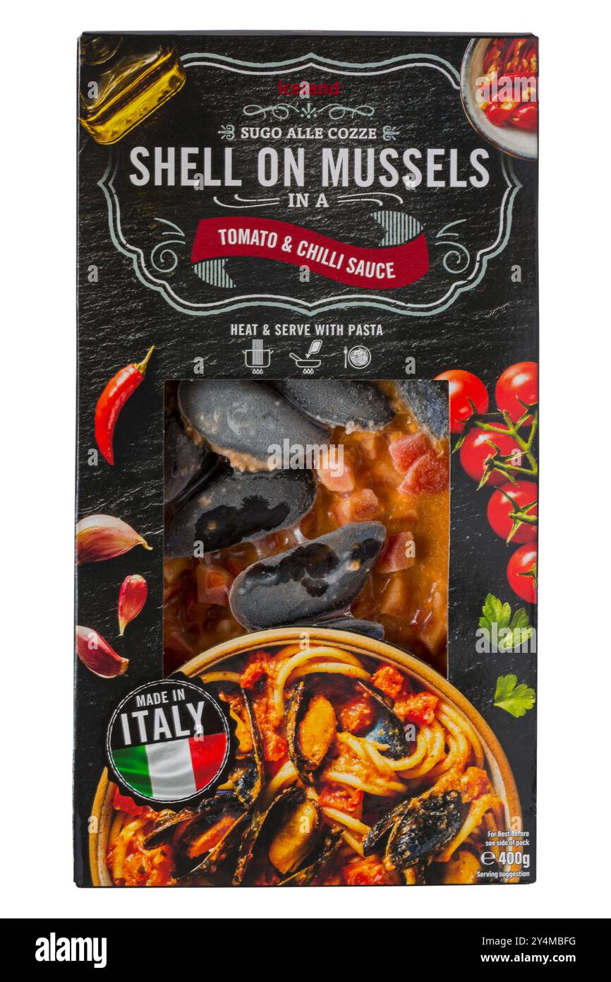 Shell on mussels in a tomato & chilli sauce frozen meal from Iceland ...
