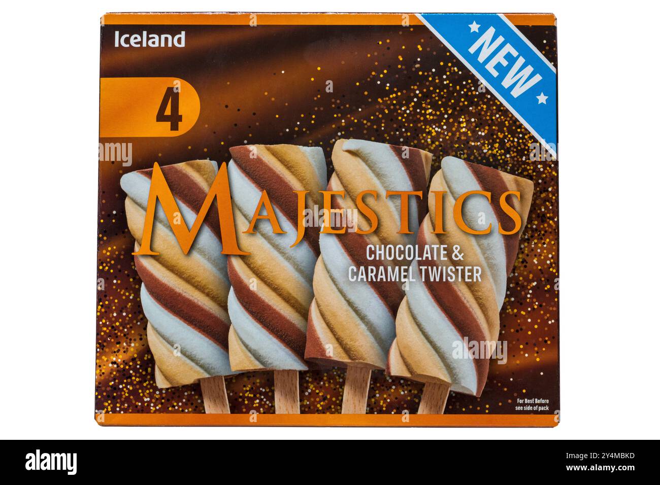 box of new Iceland Majestics Chocolate & Caramel Twister ice creams ...