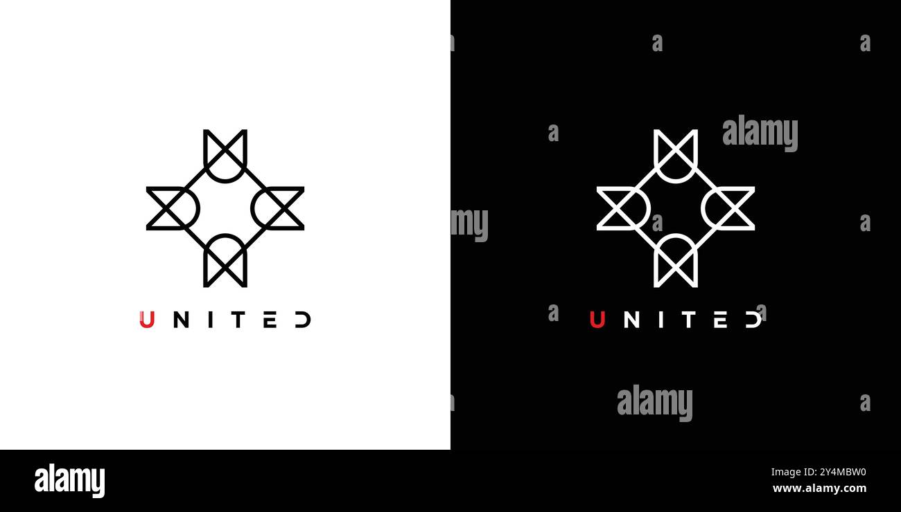 Unique and modern United logo design Stock Vector Image & Art - Alamy