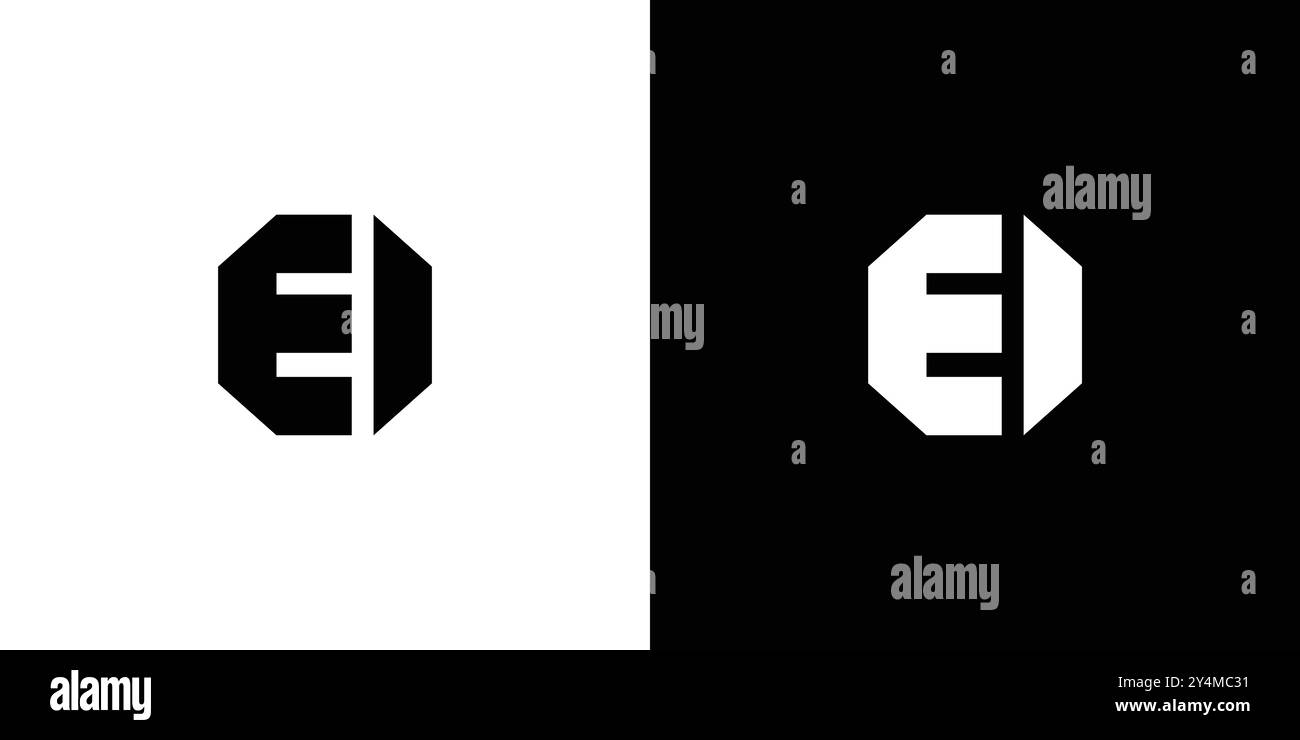 Bold and strong EI logo design Stock Vector Image & Art - Alamy