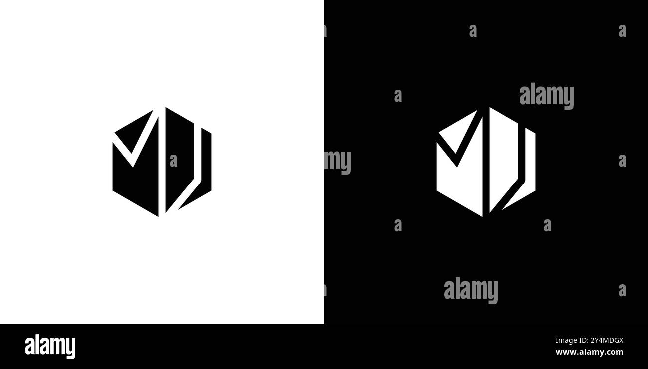 Modern and Unique MJ logo design Stock Vector Image & Art - Alamy