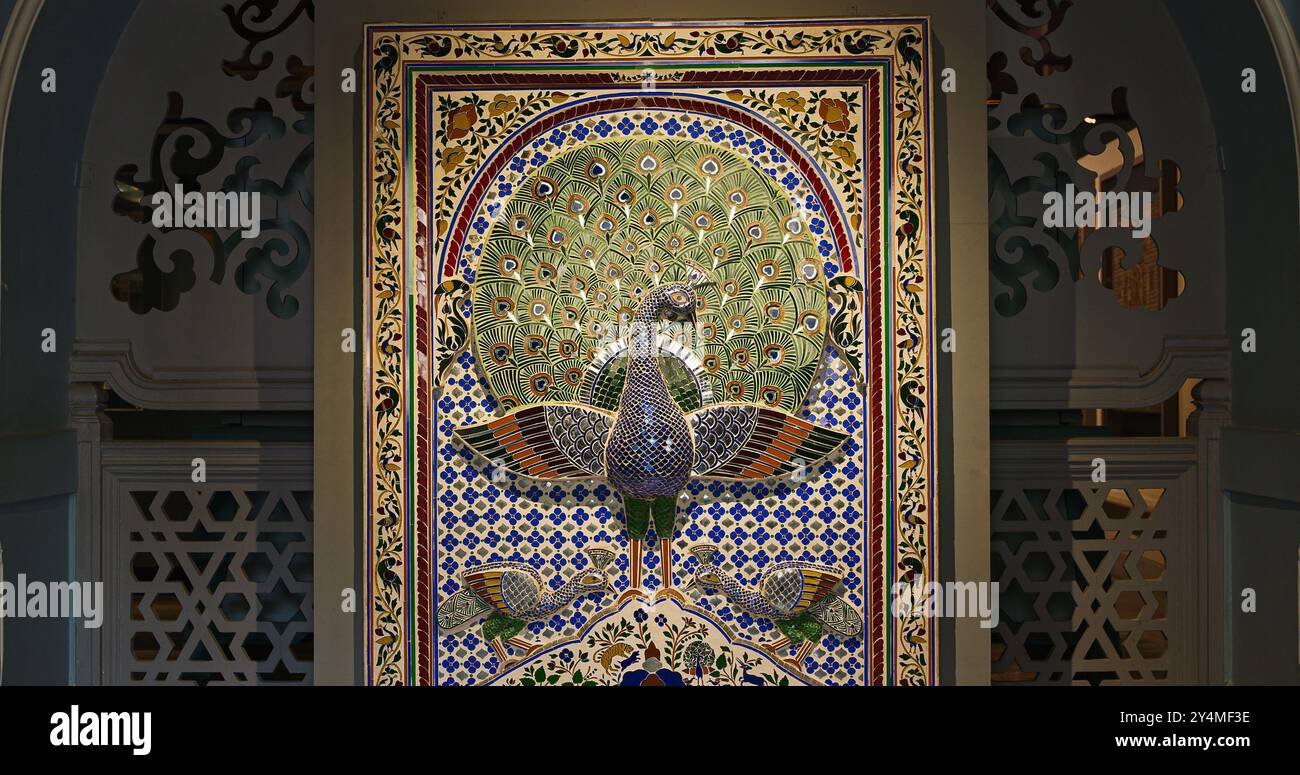 Replica Of Peacock Mosaic Wall From Mor Chowk Or Peacock Square Of ...