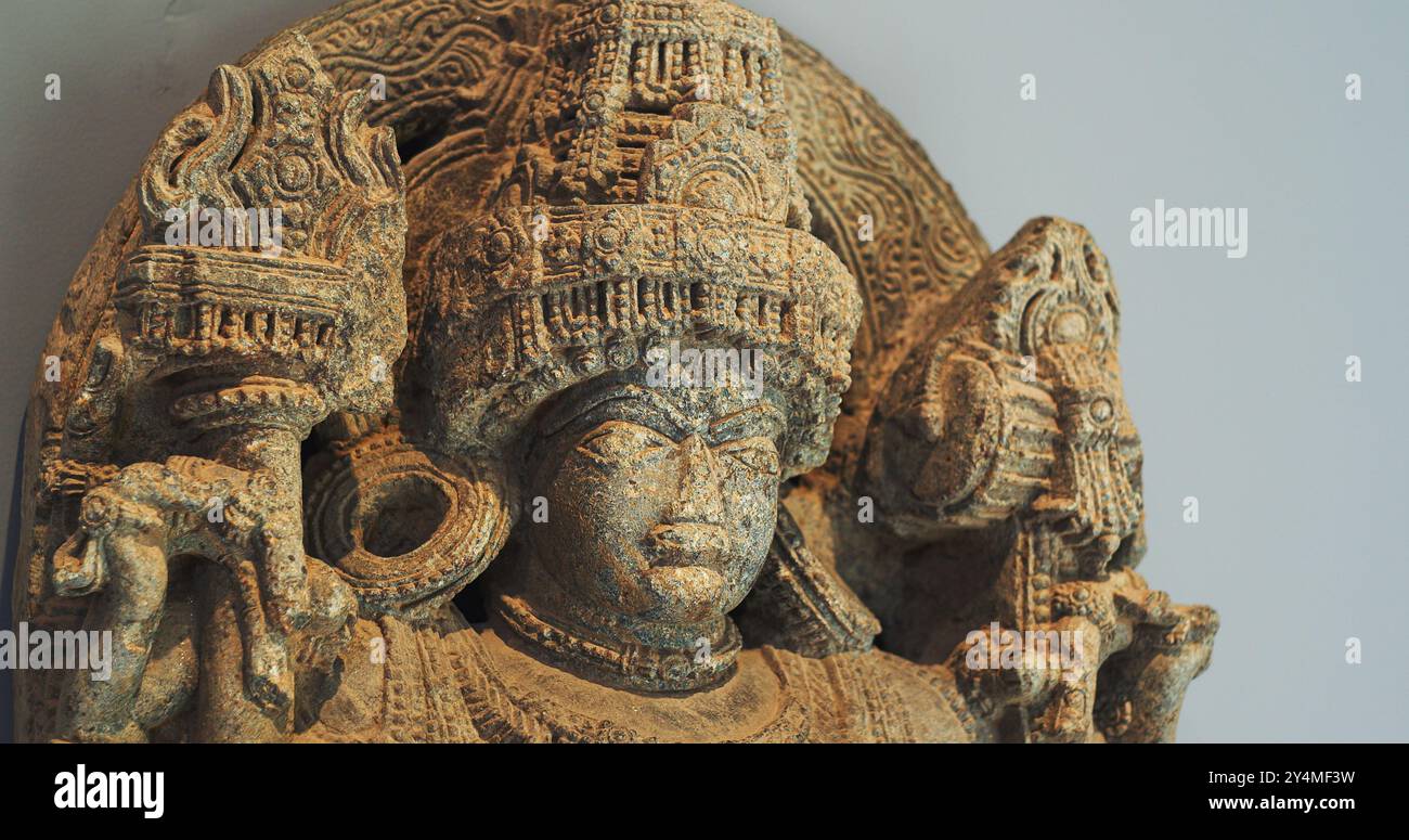 Close Up View On Statue Of Bhairava Or Frightful, Or Kala Bhairava, Is ...