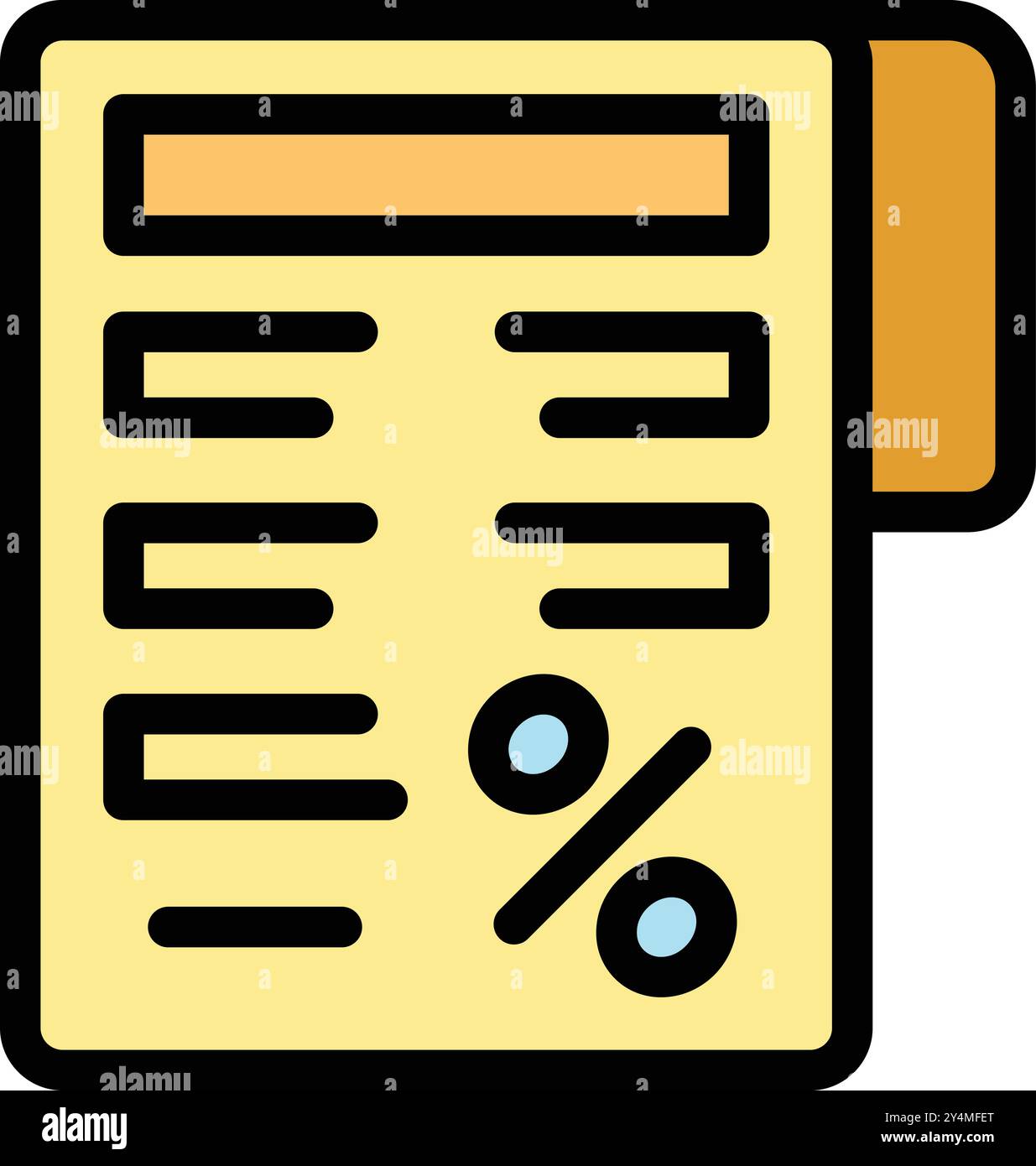 This vector illustration features a tax form with a prominent ...