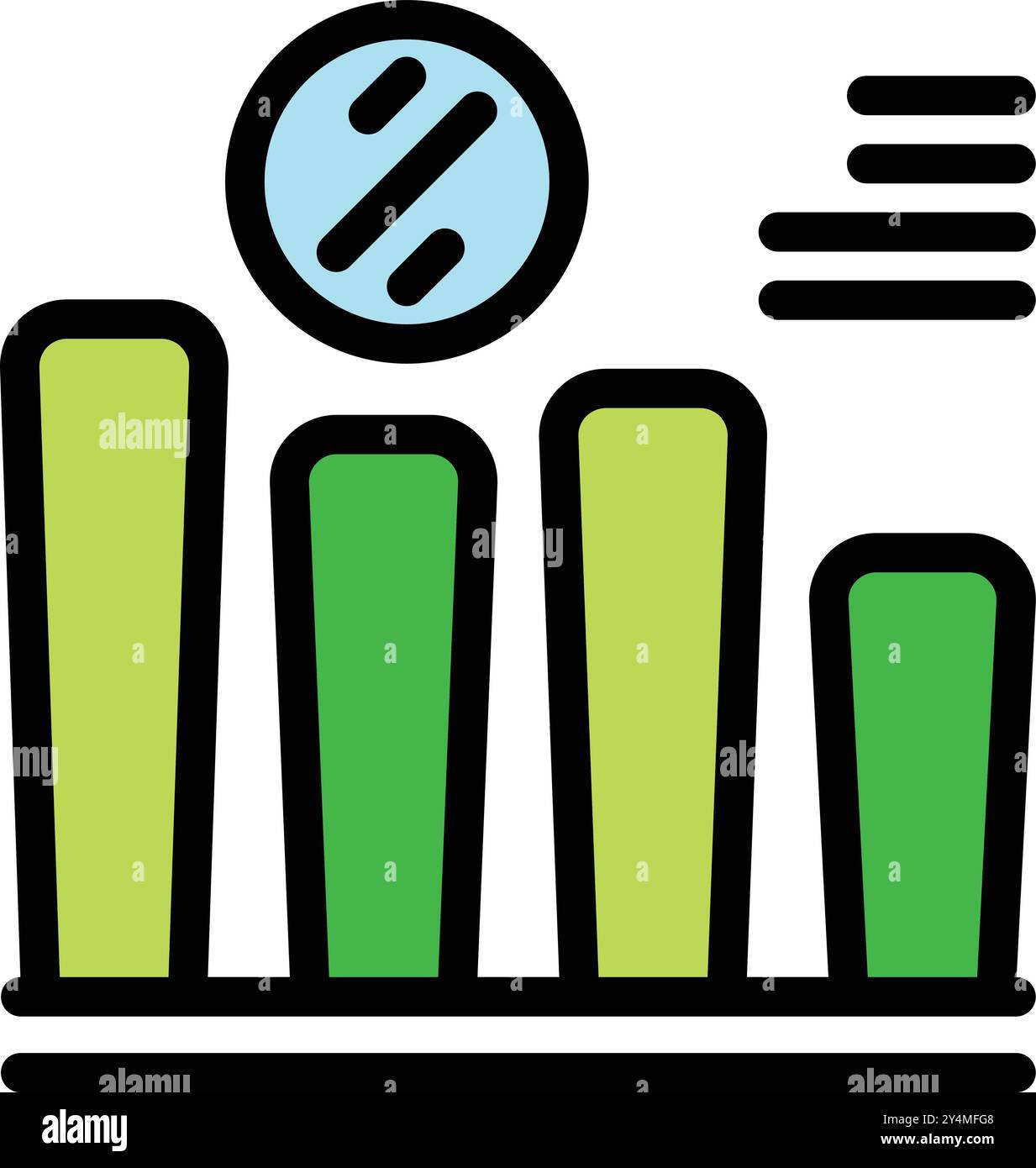 Green bar chart over white background with a magnifying glass above the ...