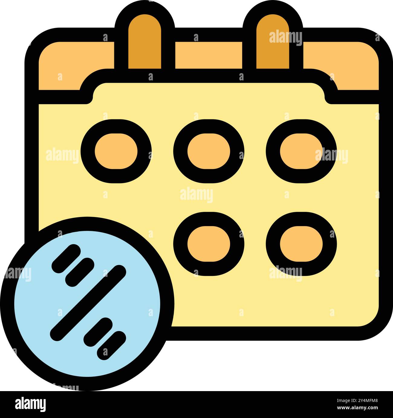 Calendar icon with a frequency symbol, illustrating the concept of ...