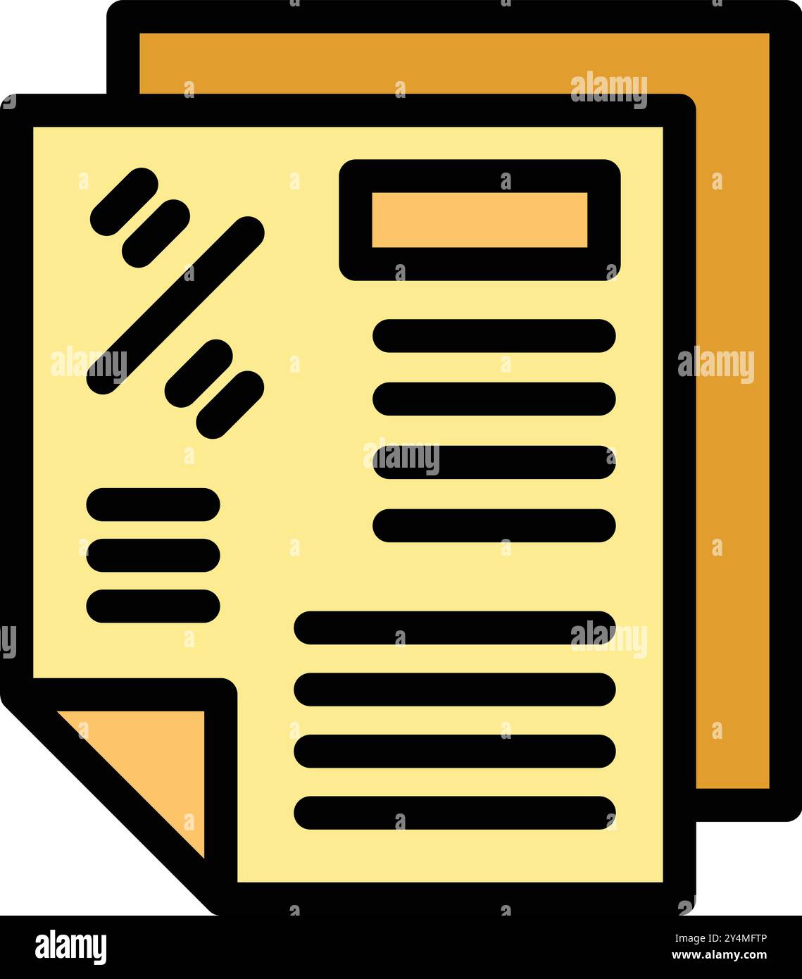 Stack of paper documents with a folded corner, symbolizing office work ...