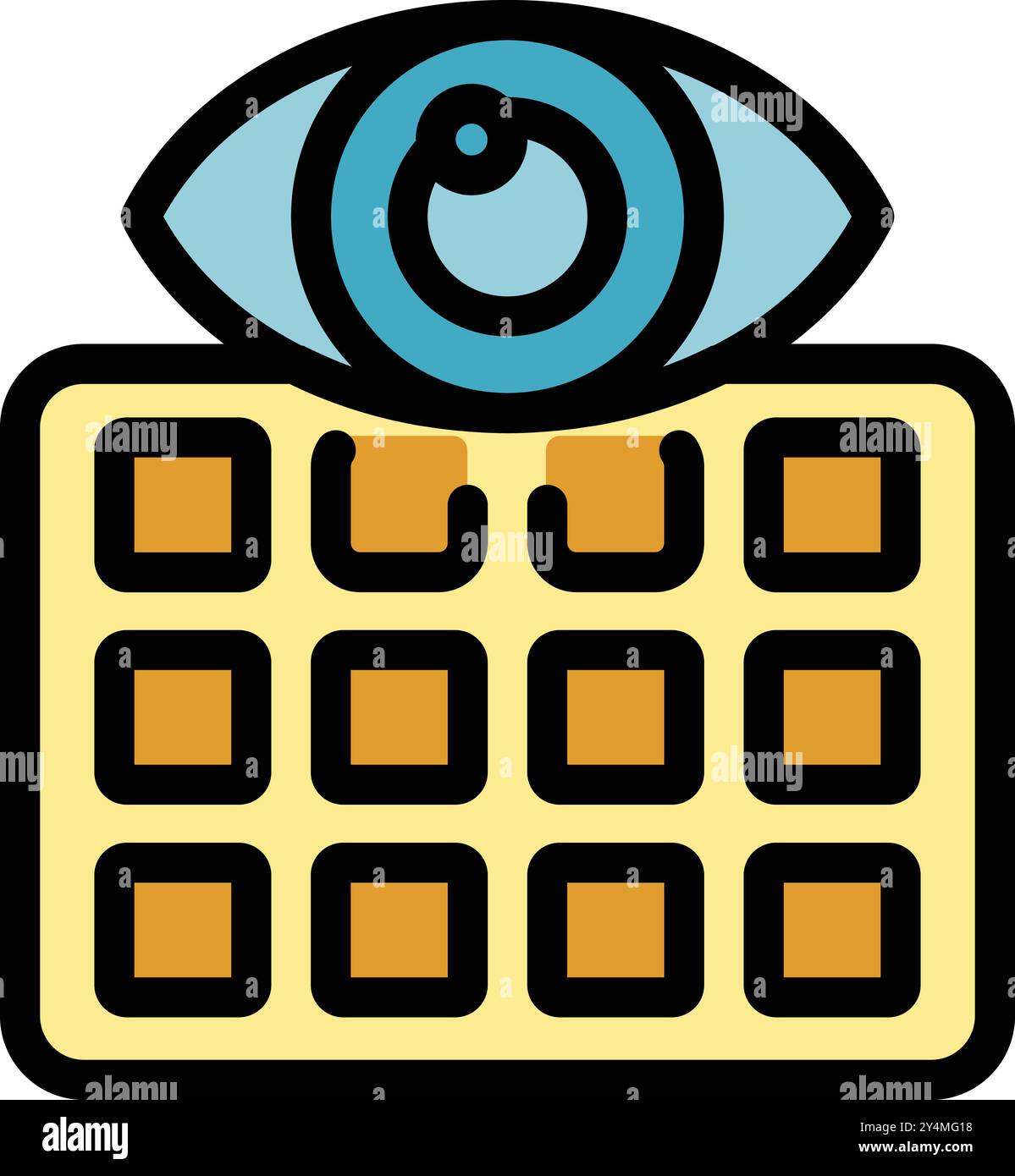 Eye watching website landing page, analyzing user experience and ...