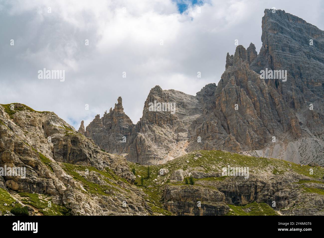 Peaks of majestic Dolomite Alps. Italy. Hiking, favorite destination ...