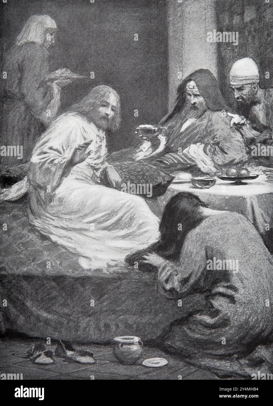 Mary washing jesus' feet hi-res stock photography and images - Alamy