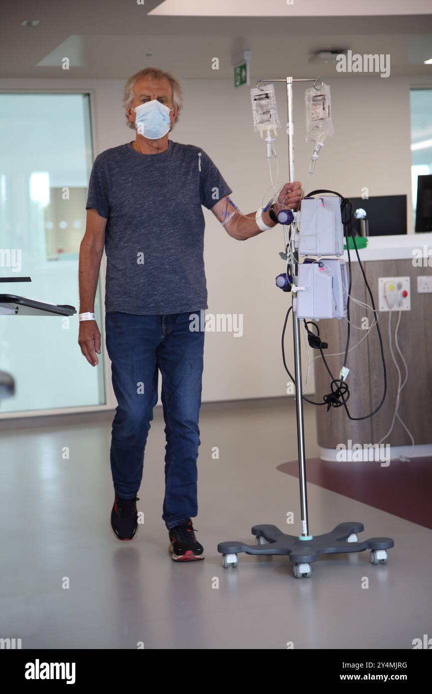 Cancer Patient having Chemotherapy Treatment with Intravenous Infusion ...