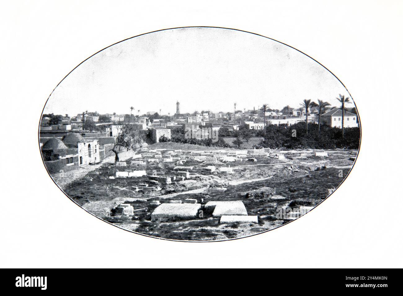 19th Century Historical Photograph of Gaza in Palestine in Antique 19th ...