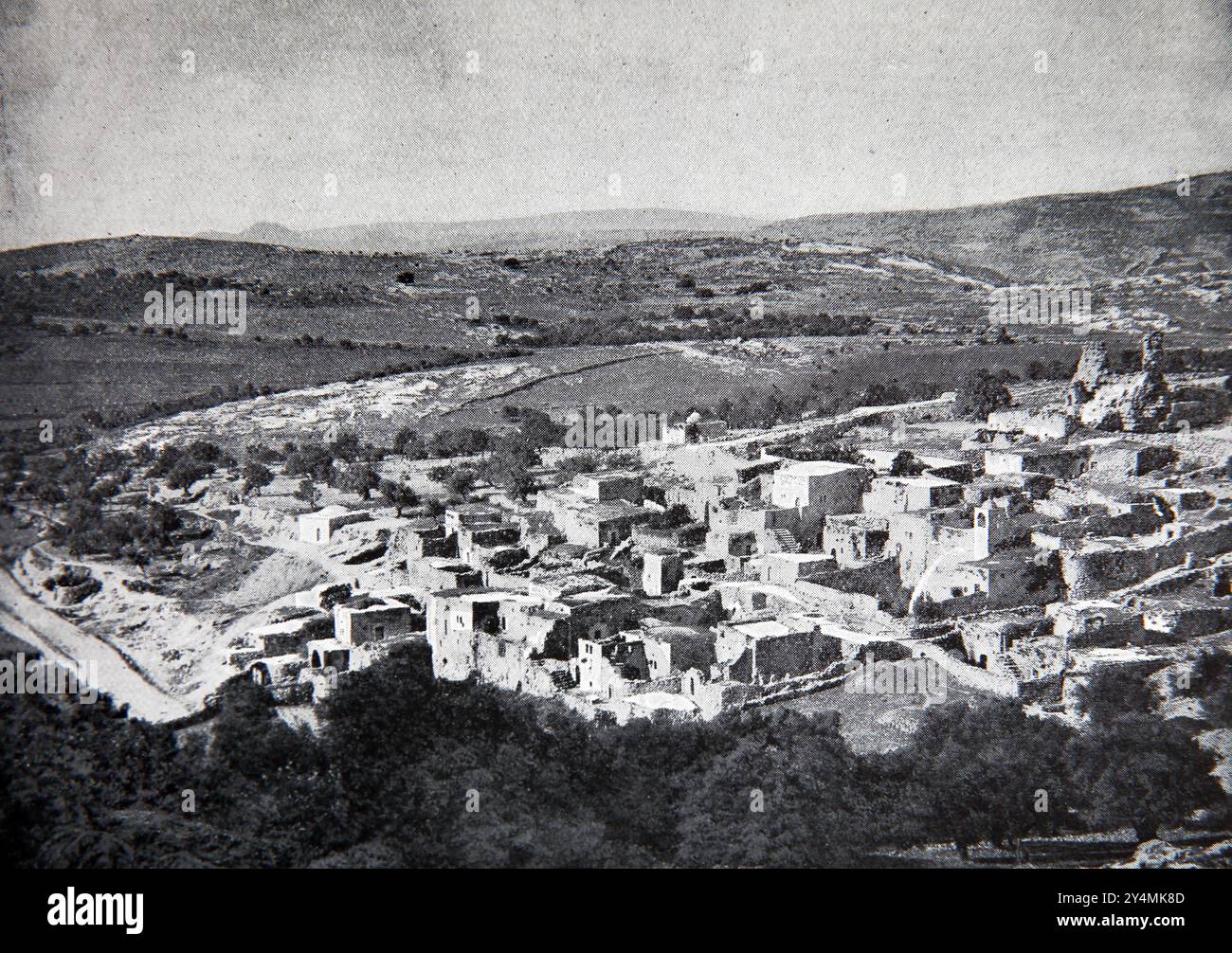 19th Century Historical Photograph of Bethany Palestine in Antique 19th ...