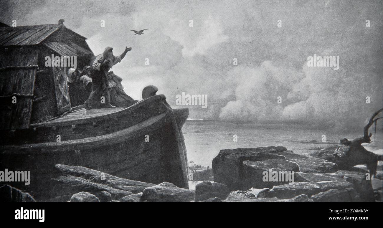 The End of the Deluge from Painting by Gustave Brion -The Dove ...