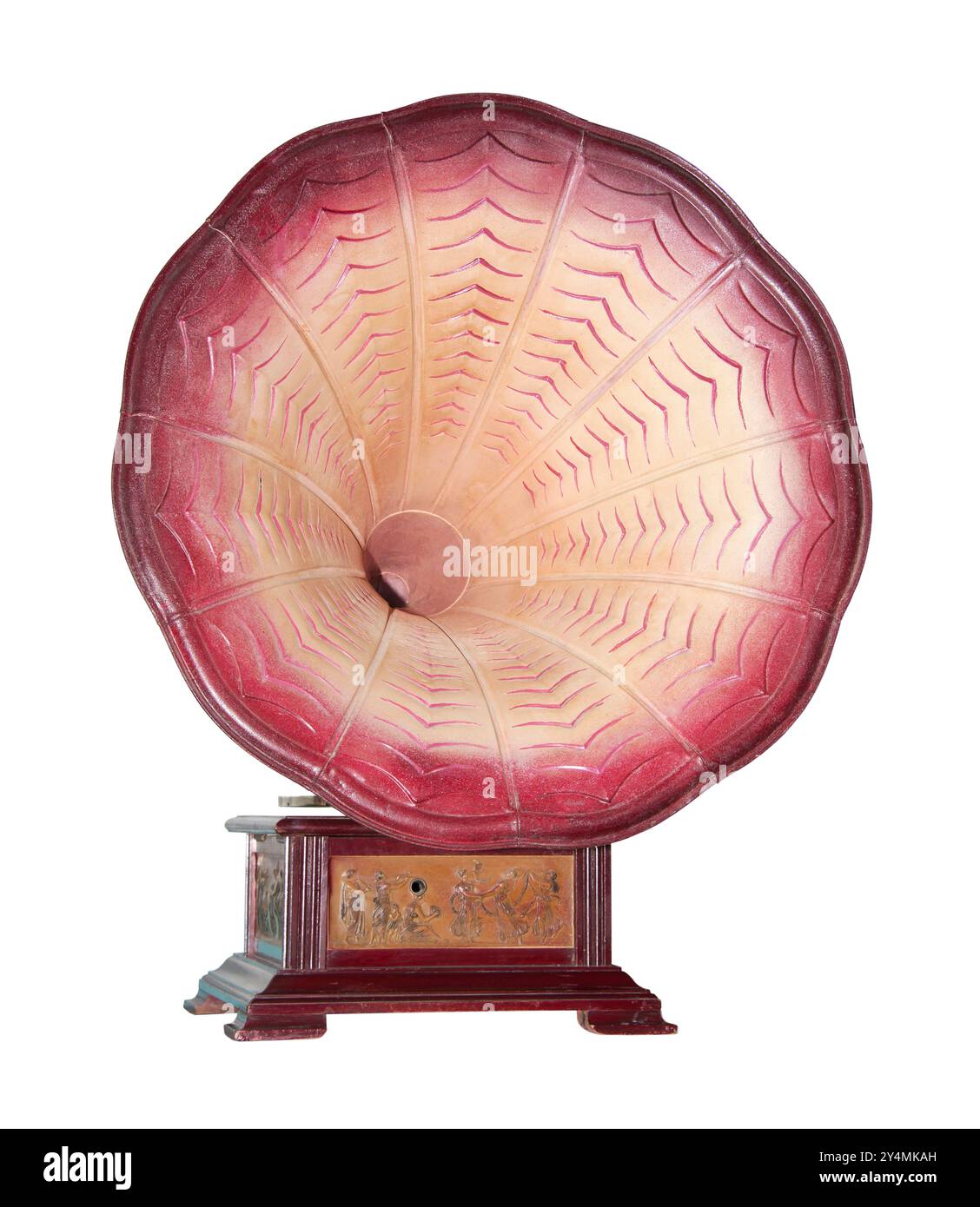 Ancient record player-is isolated on the white Stock Photo - Alamy