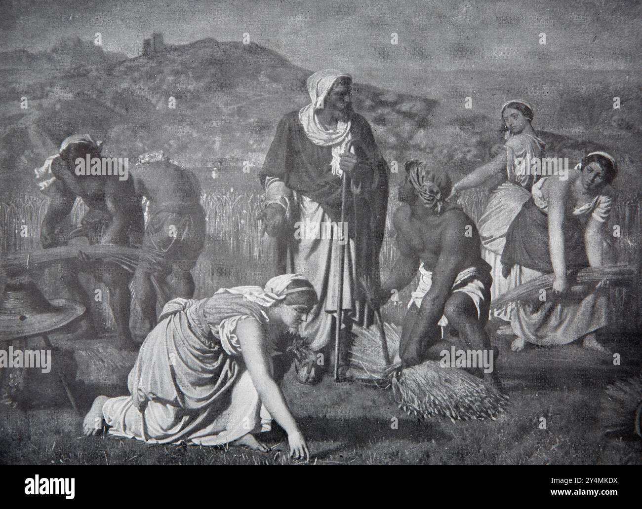 Ruth and Boaz Meeting in the Cornfield painting by Charles Gleyre in ...