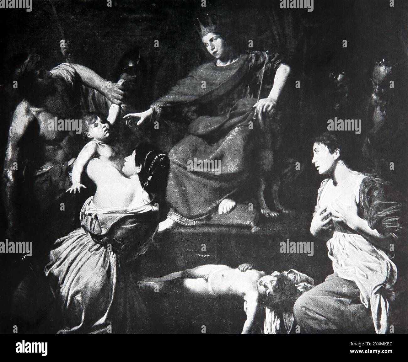 Illustration of The Judgement of Solomon from Painting by Boulogne ...